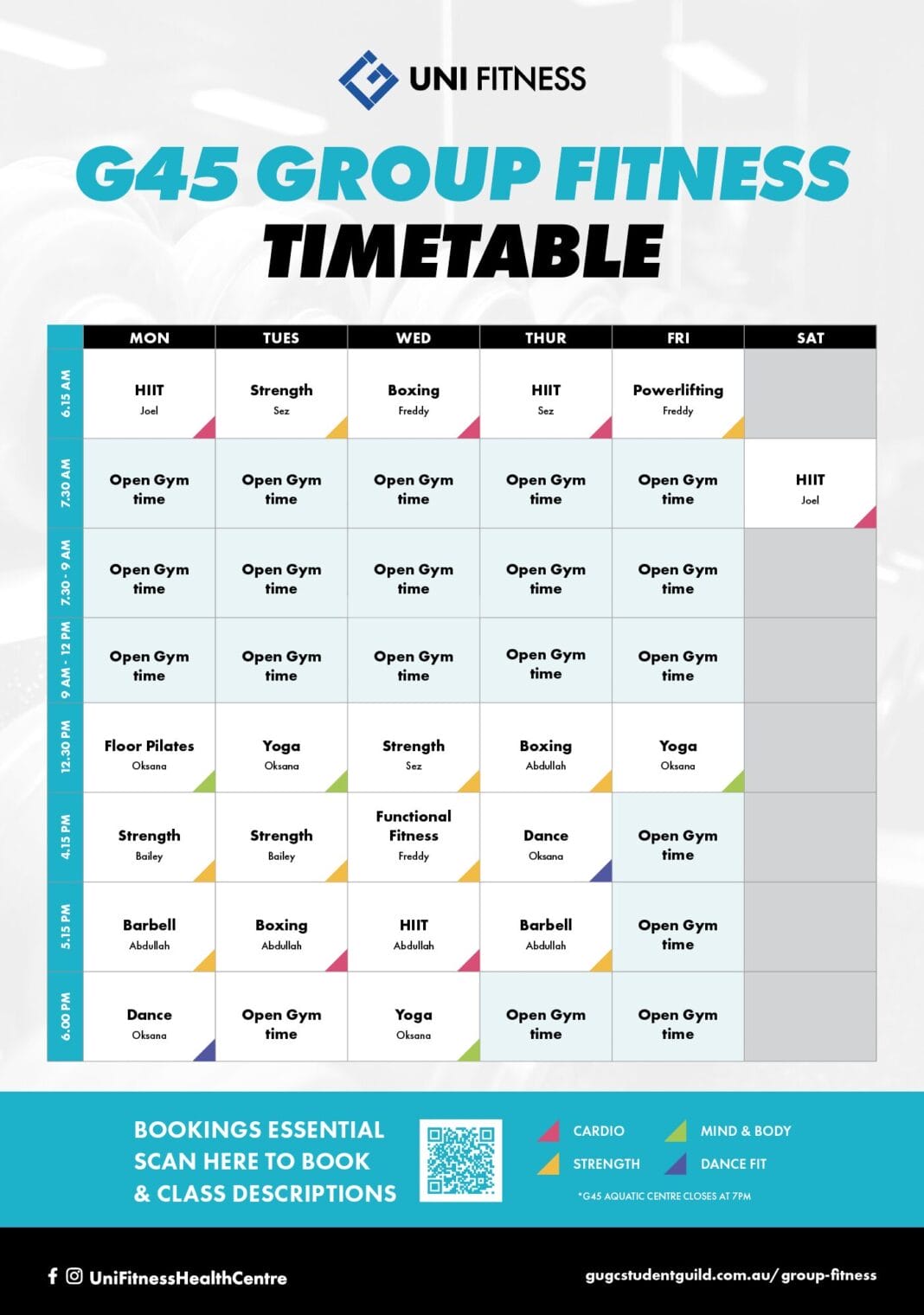 Group Fitness - Griffith Student Guild